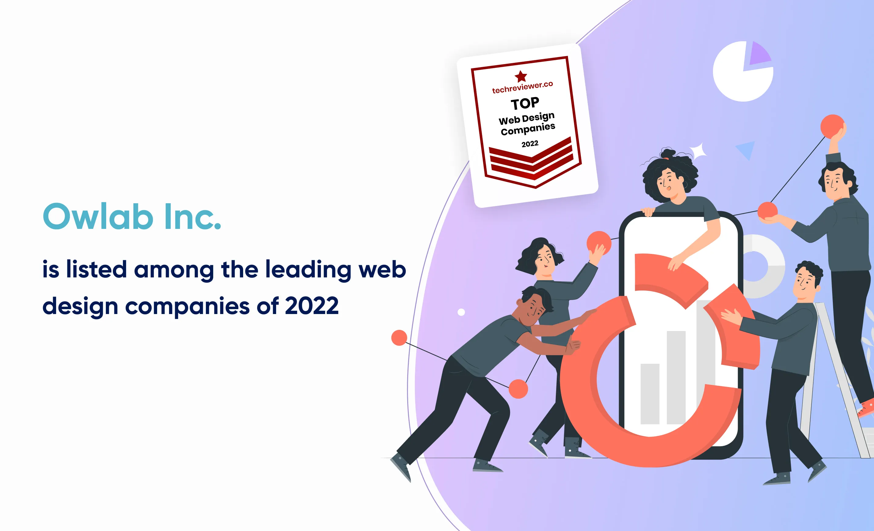 Owlab is listed among the leading web design companies of 2022